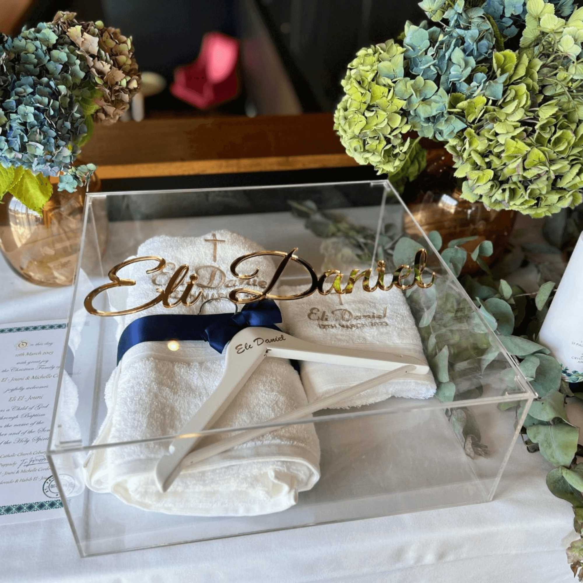 Acrylic Box with Acrylic name | Baptism | Box / Acrylic Box & Acrylic Name