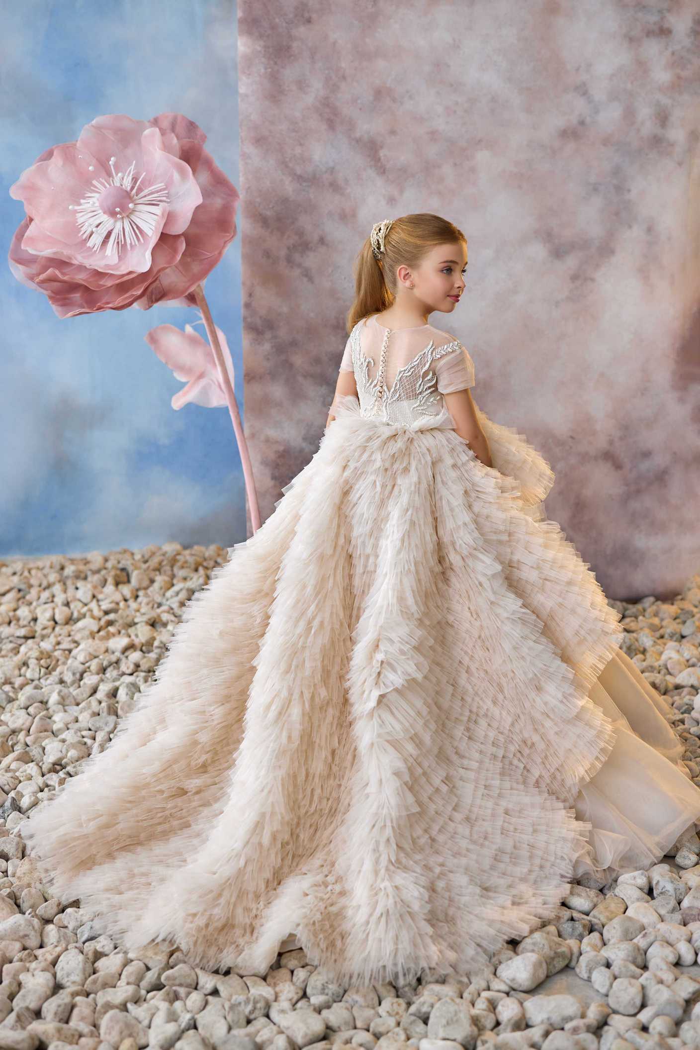 Isla Lux Girls Dress–Elegant Lace Gown for Special Occasions | Pre ...