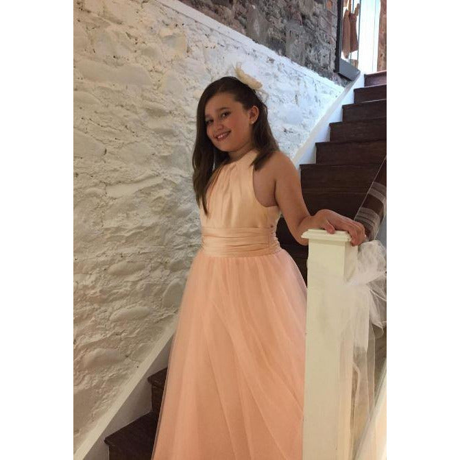 Halter Dress With Tulle Skirt | Pre-order Size 2 | Mini Treasure Kids