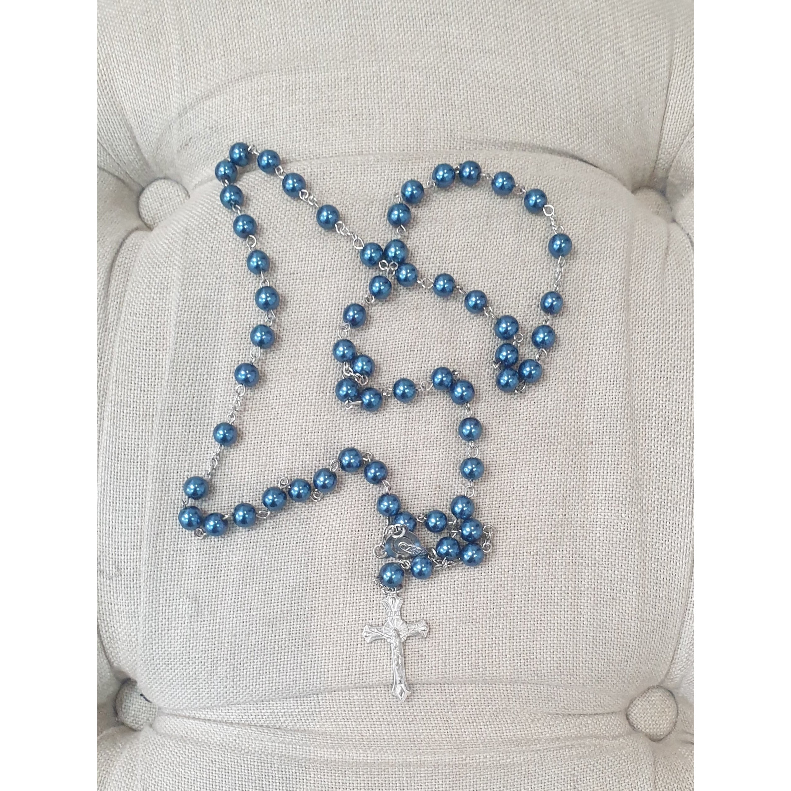 Catholic holy rosary bead | Rosary Bead- Navy | Mini Treasure Kids